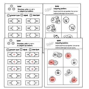Comparing And Ordering Numbers Greater Than Less Than Numbers More Or Less