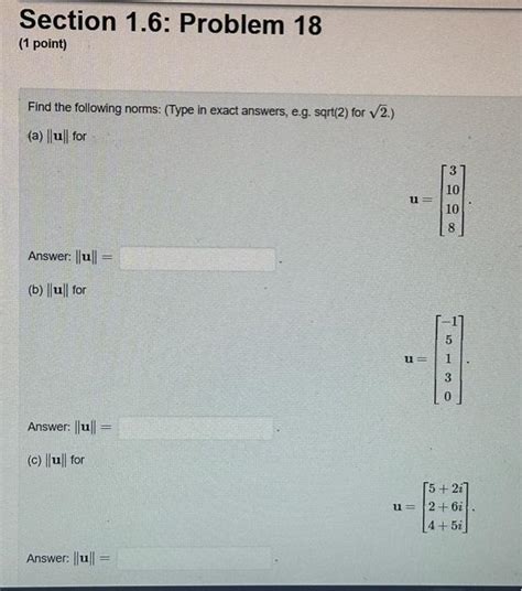 Solved Section 1 6 Problem 17 1 Point Au ⎣⎡−424⎦⎤ And