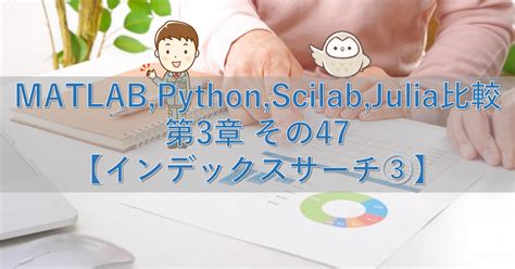 Matlabpythonscilabjulia比較 第3章 その47【インデックスサーチ③】 シミュレーションの世界に引きこもる部屋