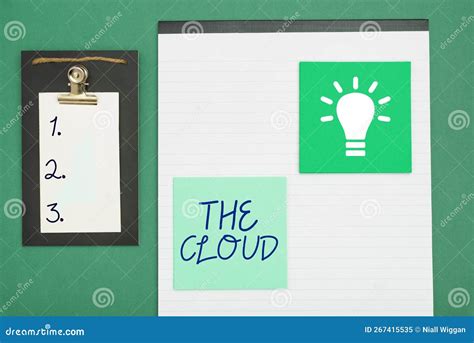 Hand Writing Sign The Cloud Business Showcase Programs Used In Storing Accessing Data Over The