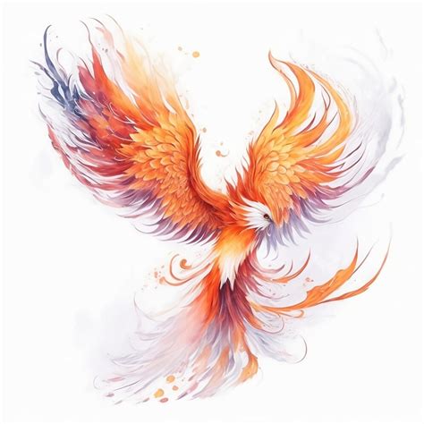 Premium Ai Image Pheonix On White Background
