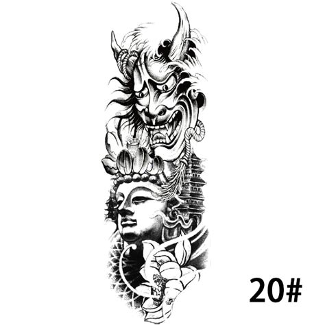 Водонепроницаемый временная татуировка наклейка часы с глазом пагода птицы полная рука большой