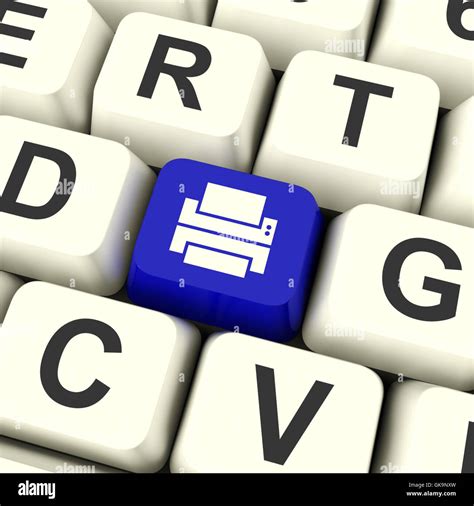 Print Button Data Stock Photo Alamy