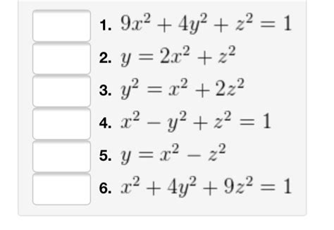 Solved 2 Points Match The Equation With Its Graph Labeled