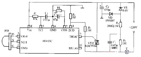 Pyroelectric Infrared Induction Automatic Light Circuit 5 Circuits