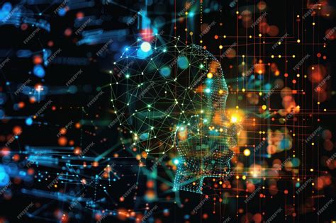 abstract background visualizing ai algorithms neural networks and digital data premium ai