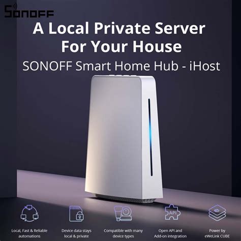 SONOFF IHost Smart Home Hub Zigbee Gateway Multi Mode Wifi LAN Wireless Remote Control Local