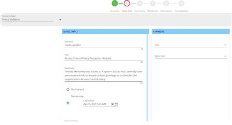Risk Exception — Allgress