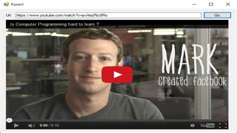 How To Embed Youtube Video Into A Windows Form In C