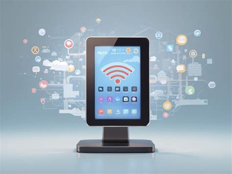 Premium AI Image MultiTouch Floor Standing LCD Ad Display For WiFi Network