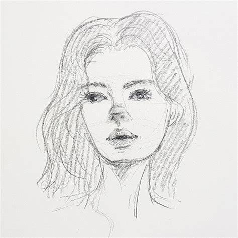 얼굴 포즈 연필드로잉