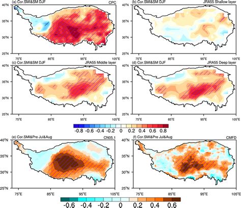 Spatial Correlation Coefficient Between Smi And Winter Sm Based On A Download Scientific