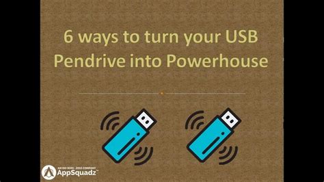 6 Major Ways To Turn Your USB Drive Into Ultimate Powerhouse Usb Usb Drive Pen Drive