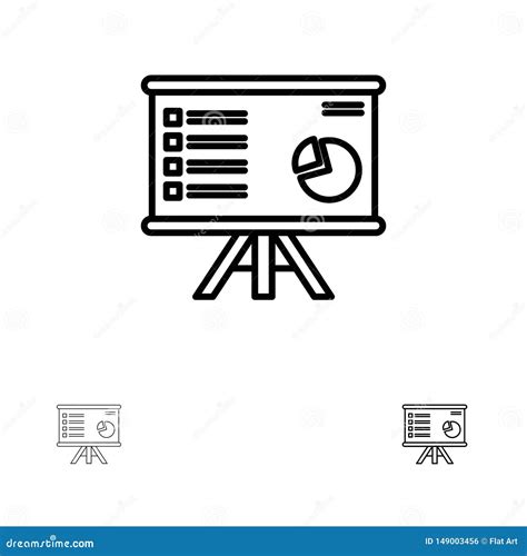 Presentation Analytics Business Chart Graph Marketing Report Bold And Thin Black Line Icon