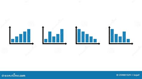 Graph Icon Set Vector Flat Style Isolated On Gray Background Bar Chart Symbol For App Website
