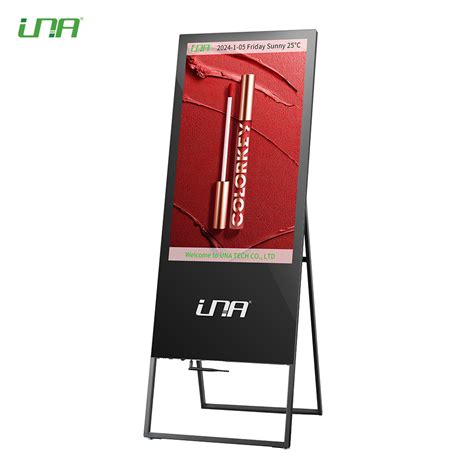 Industrial Indoor Mobile Digital Signage Eposter Lcd Screen Advertising