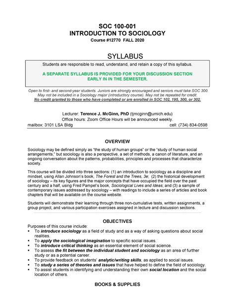 Syllabus F 20syllabus Warning Tt Undefined Function 32 Soc 100 Introduction To Sociology