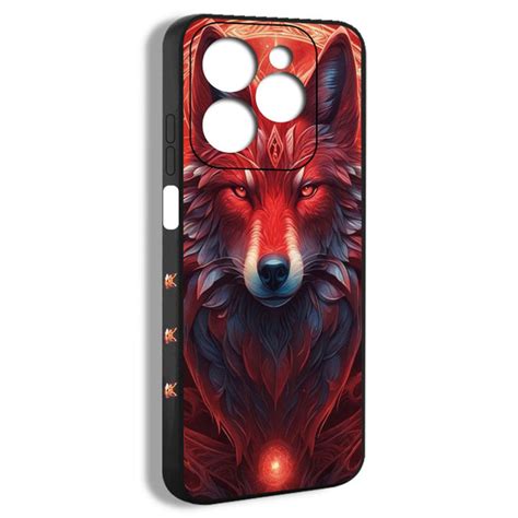 чехол для смартфона Подходит для Tecno Spark 20 Pro рыжей лисы арт Tjd36 купить с доставкой по