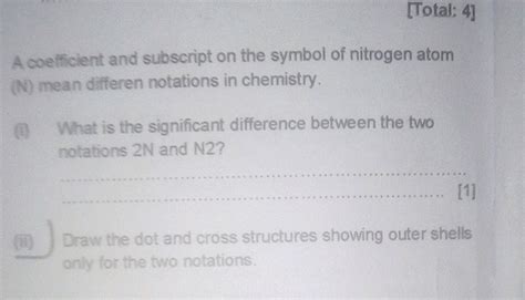 Total 4 A Coefficient And Subscript On The Studyx