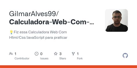 Github Gilmaralves Calculadora Web Html Css Javascript Bulb Fiz Essa Calculadora Web