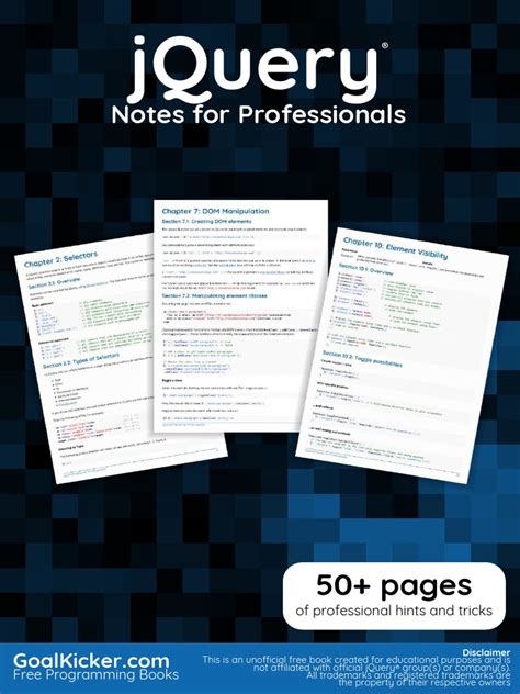 jquery notes for professionals pdf j query html element
