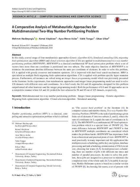 Pdf A Comparative Analysis Of Meta Heuristic Approaches For Facility