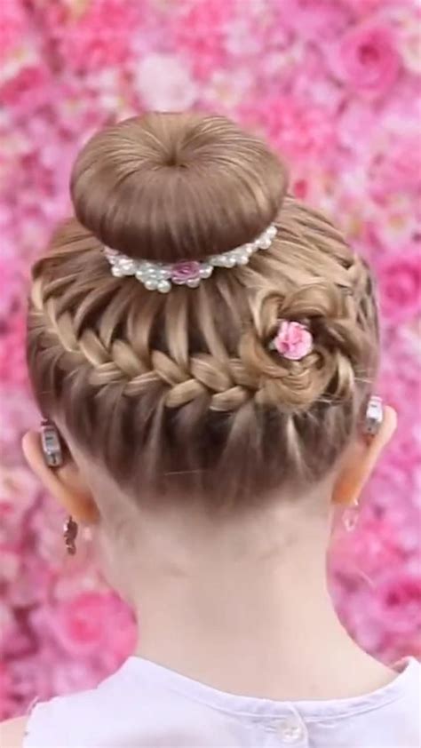 Super Cute Halo Bun Kolay Saç Stilleri Küçük Kız Saç Modelleri Kolay Saç Modelleri