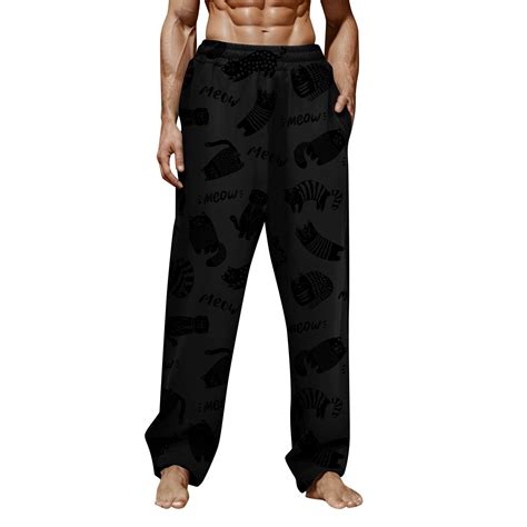 Adbfjaf Mens Casual Pants Elastic Waist Cargo Couples Valentines Day Casual Fashion Printed