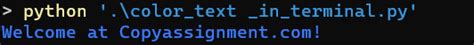 Print Colored Text Output In Python CopyAssignment