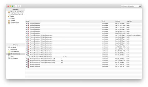 Macos Xcode Cant Find My Private Key In Keychain Stack Overflow