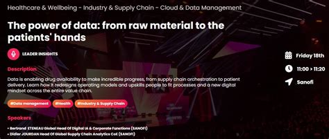 Sanofi Healthtech Digitaltranformation Dataanalytics Supplychain
