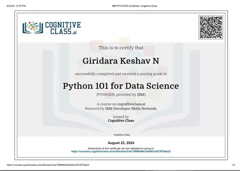 Giridara K On Linkedin Python Datascience Ibm Cognitiveclass Dataanalytics