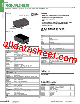 PICO APL SEMI A FS Datasheet PDF AAEON Technology