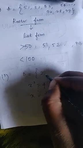 7 Write The Following Sets In Roster Form I A X X Is A Natural Numbe