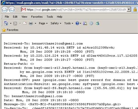 How Can I See The “full Headers” Of A Gmail Email Message