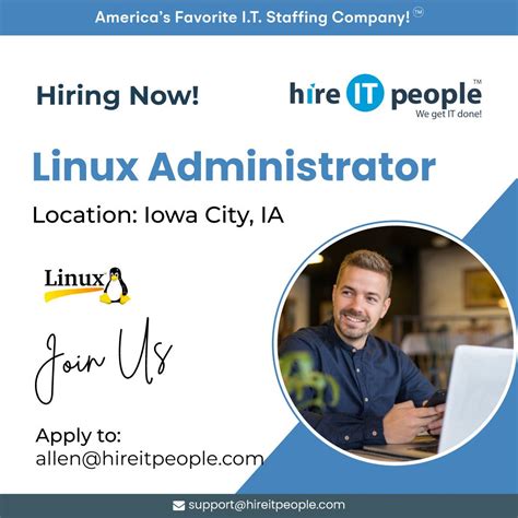 linuxjobs administratorjobs lowacityjobs jobs hireitpeoplejobs
