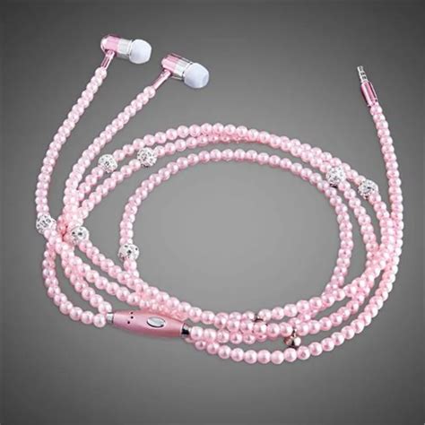 Fashion Wired Earbuds Necklace Earphones Wearable In Ear Stereo