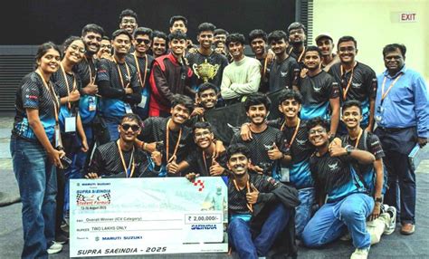 Pune Pvgs College Of Engineering Bags Title Of Supra Sae India 2025 In National Racing Car