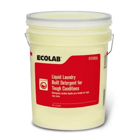Guestsupply Us Ecolab® Liquid Laundry Built Detergent For Tough Conditions 5 Gallon 6101850