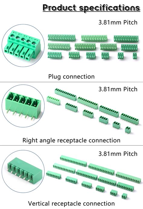 3 Way Pcb Terminal Block Connector 7 50mm 20a Connector Pcb Screw Green Terminal Block Connector