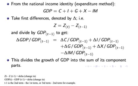 Interpreting National Income And Output Measures Flashcards Quizlet