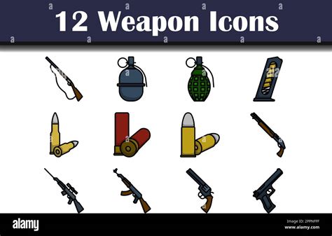 Weapon Icon Set Stock Vector Image And Art Alamy