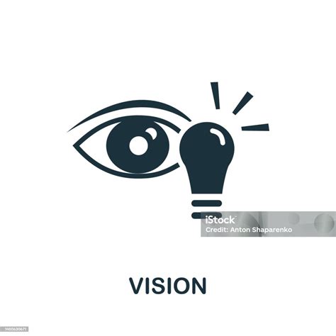 비전 아이콘입니다 시작 컬렉션의 간단한 그림 웹 디자인 템플릿 인포 그래픽 등을 위한 크리에이티브 비전 아이콘 개념에 대한 스톡 벡터 아트 및 기타 이미지 Istock