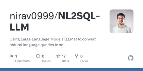 github nirav0999 nl2sql llm using large language models llms to