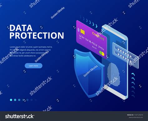 Isometric Personal Data Protection Web Banner Stock Vector Royalty Free 1107125573 Shutterstock