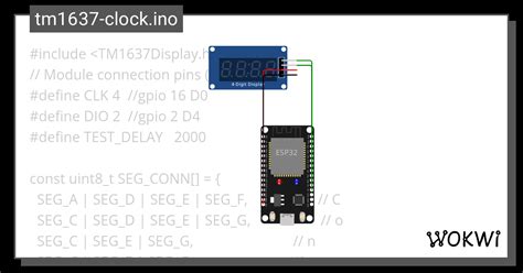 Tm1637 Clock Ino Wokwi Arduino And ESP32 Simulator