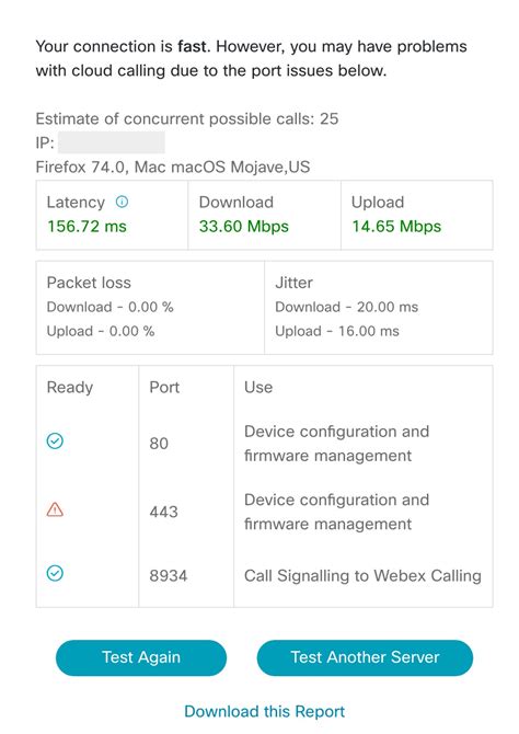 Use CScan To Test Webex Calling Network Quality