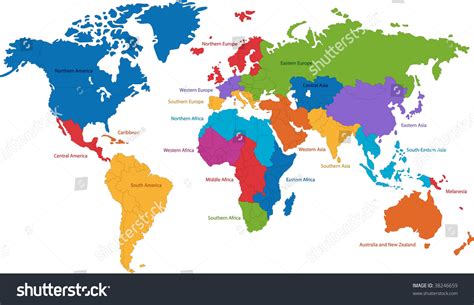 United Nations Divides The World Into Macro Geographical Regions And