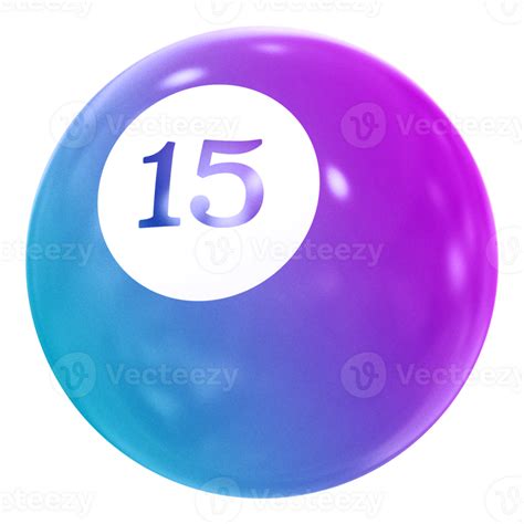 Ball 3d Icon Number 15 46643272 Png