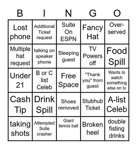 Suite Bingo Card
